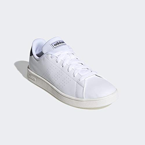 adidas unisex child Advantage Sneaker, White/Ink/Cloud White, 11 Little Kid US