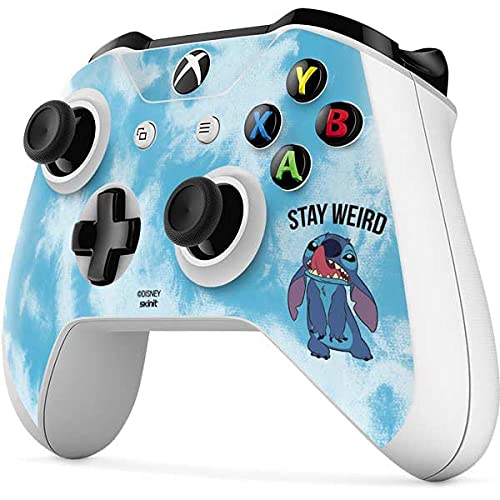 Skinit Decal Gaming Skin Compatible with Xbox One S Controller - Officially Licensed Disney Lilo and Stitch Stay Weird Design