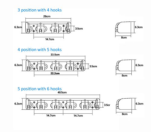 This Good Rate Mop and Broom Holder, Wall Mounted Garden Tool Storage Tool Rack Storage & Organization for Your Home, Closet, Garage and Shed (3Hole 4hanging)