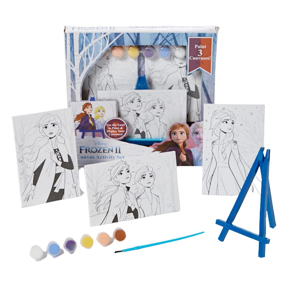 Disney Frozen 2 Paint Set for Kids Elsa Painting Set with 3 Canvases