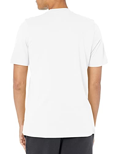 adidas Originals Men's Adicolor Trefoil Tee, White/Semi Screaming Green, Large