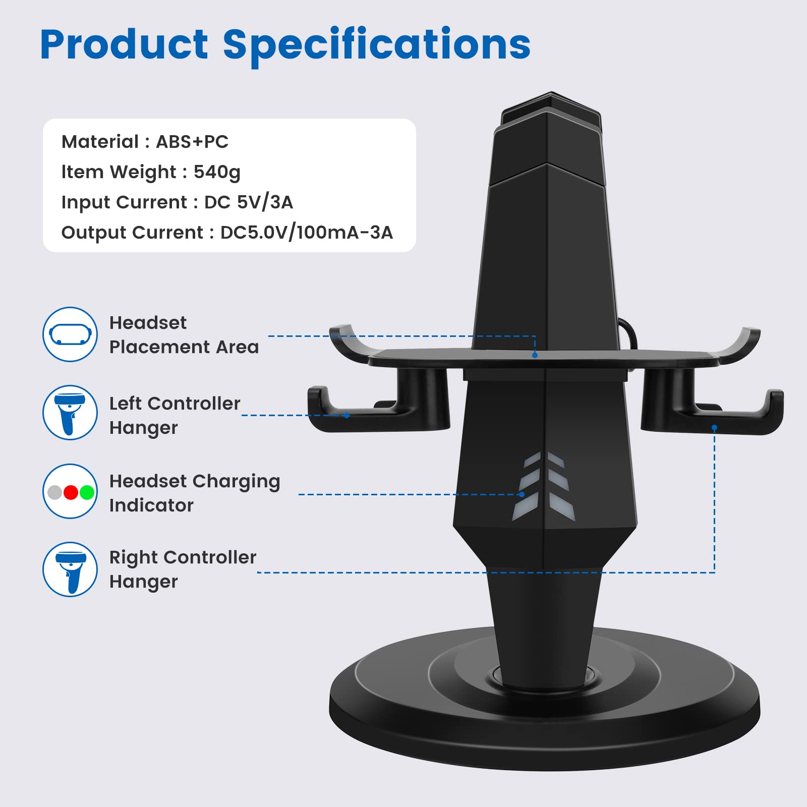 alcopanda 1*Head Strap with Battery+1* VR Stand