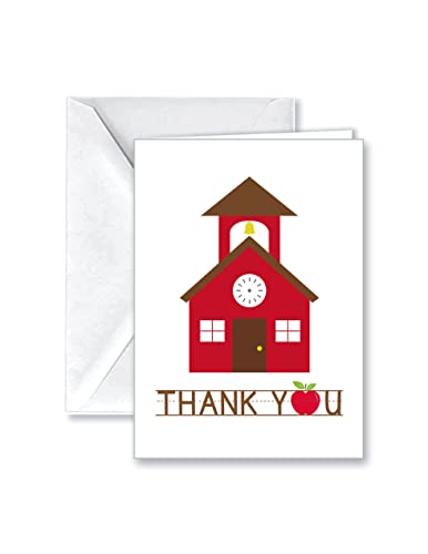 Paper Frenzy School Thank You Note Cards and White Envelopes - 25 pack