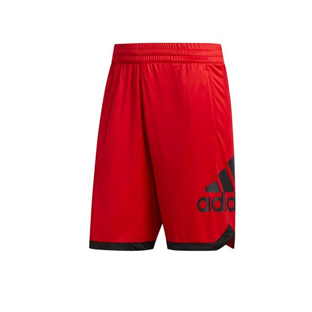 adidas Men's Badge of Sport Short, Scarlet, Tall/Large