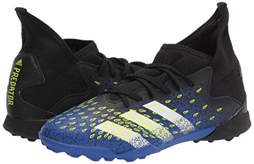 adidas Turf Predator Freak .3 Soccer Shoe (boys) Black/White/Solar Yellow 5.5 Big Kid