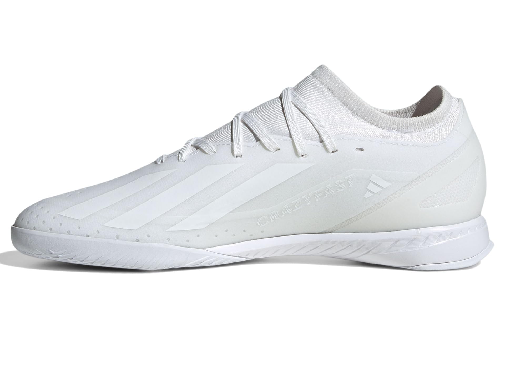 adidas Unisex X Crazyfast.3 Indoor Sneaker, White/White/White, 10.5 US Men