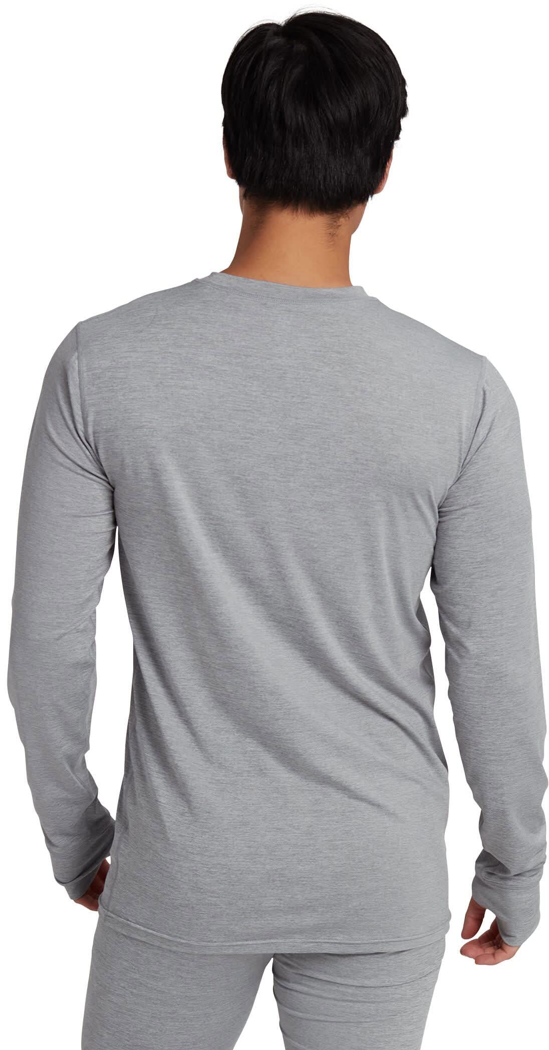 Burton Mens' Lightweight X Base Layer Crewneck Top (US, Alpha, Small, Regular, Regular, Gray Heather)