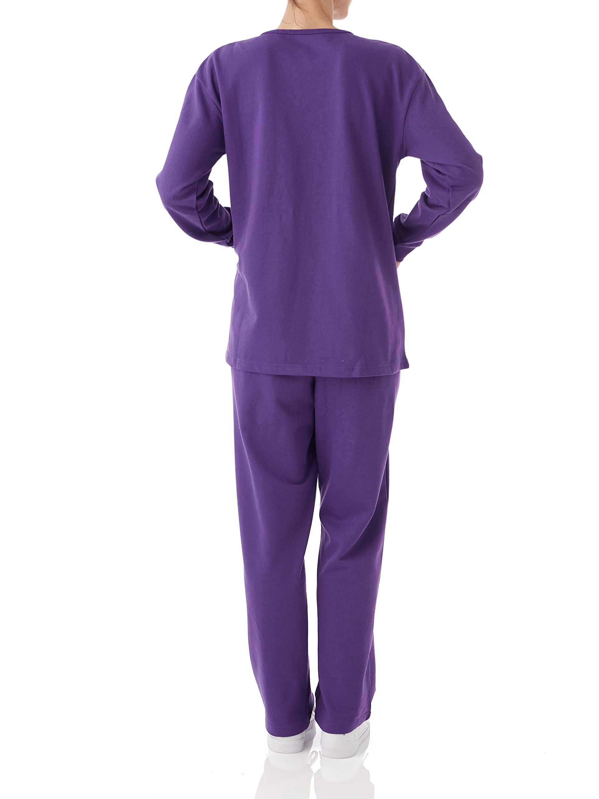 ANTHONY RICHARDS Women Fleece Sweatsuit Set – Relaxed Activewear Outfit Pullover Top Elastic Waist Pants 2-Piece Tracksuit