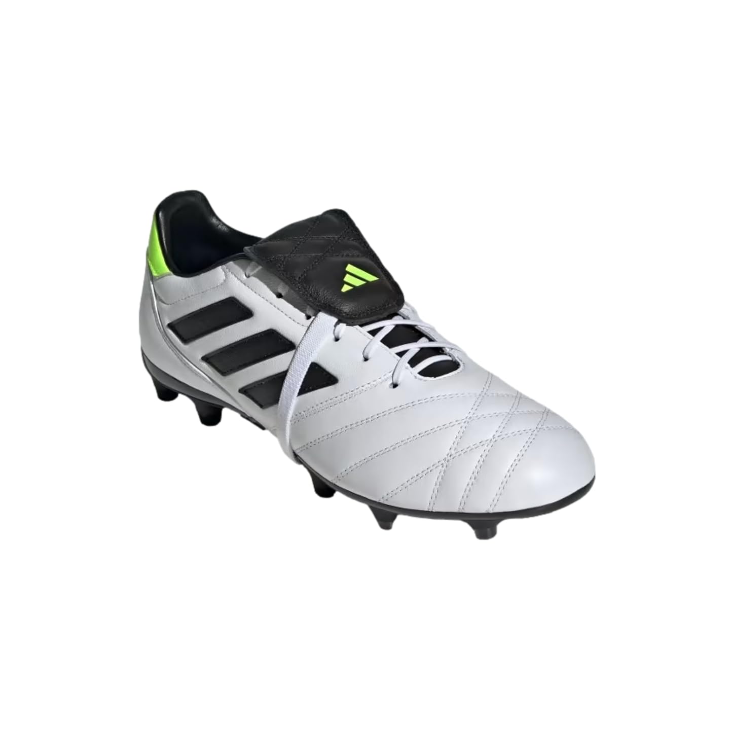 adidas Unisex Copa Gloro Firm Ground Sneaker, Cloud White/Core Black/Lucid Lemon