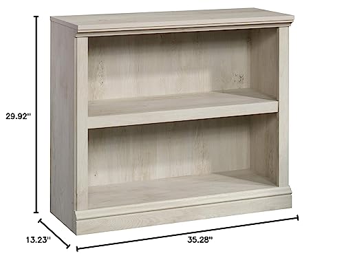 Sauder Select 2 Shelf Bookcase, L: 35.28" x W: 13.23" x H: 29.92", Chalked Chestnut finish