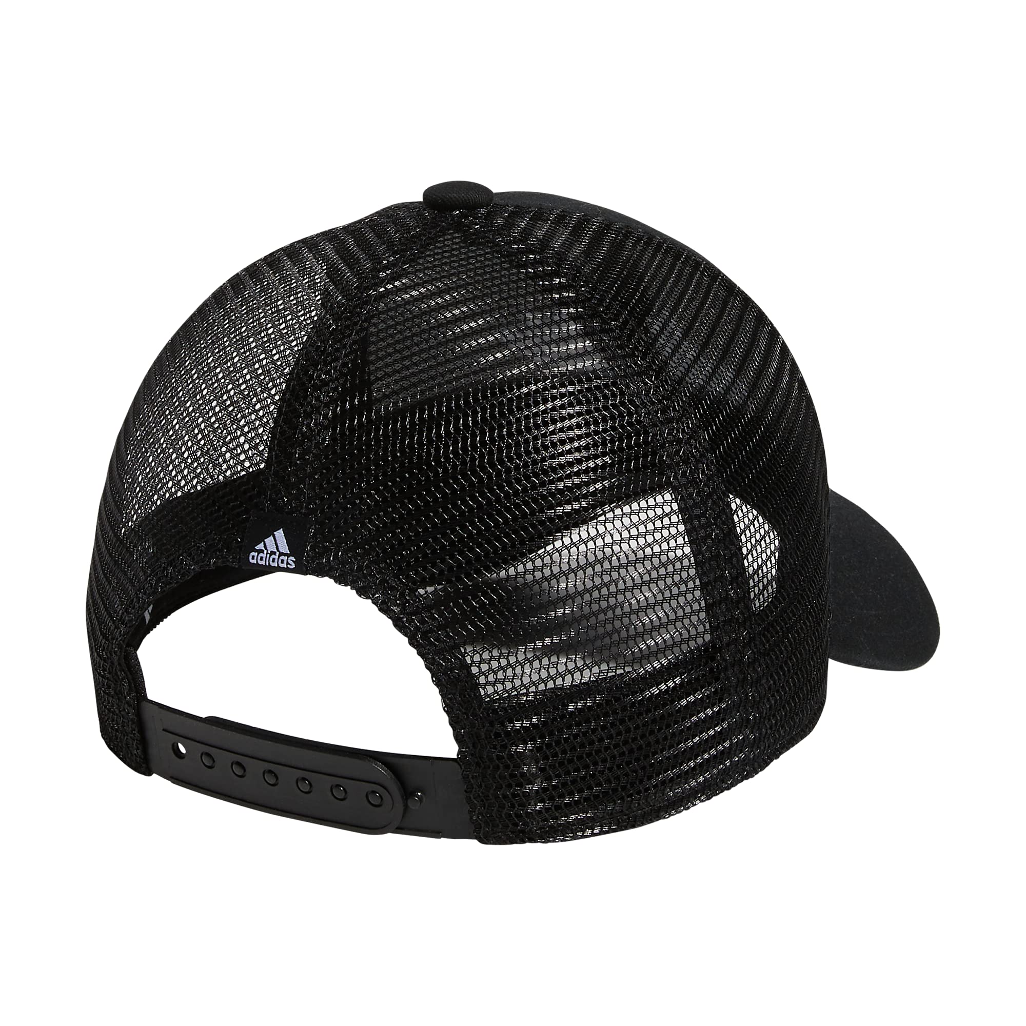 adidas Women's Mesh Back Snapback Cap Adjustable Fit Trucker Hat, Black/White, One Size