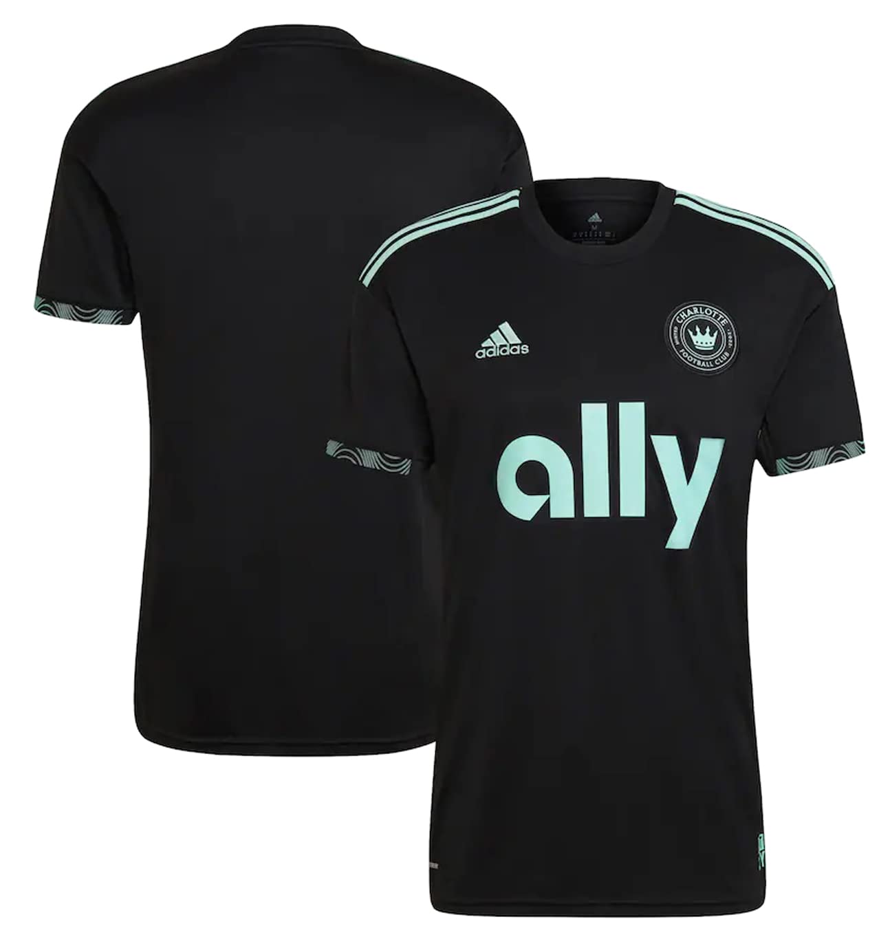 adidas Men's Charlotte FC Away Soccer 2022 Coat, Black, Large