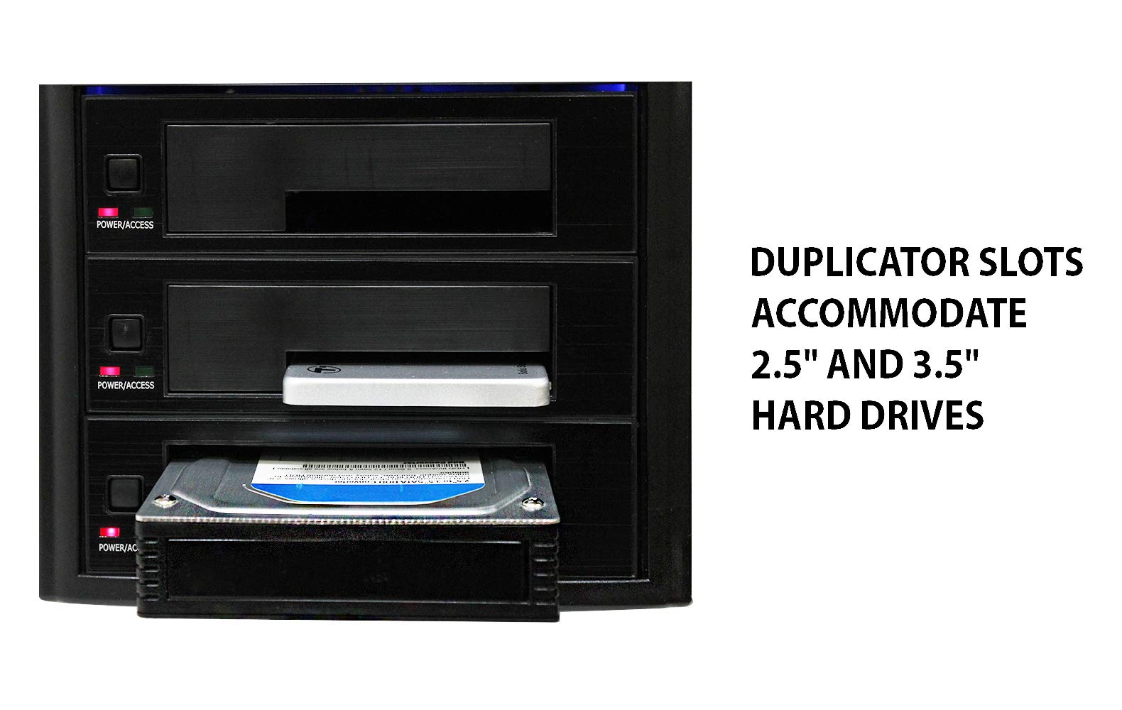 Systor 1:3 HDD/SSD Hard Drive Duplicator - 9GB/Min - Standalone Copier & Eraser/Sanitizer for Multiple SATA 3.5 Disk & 2.5 Solid State Drives - Copy Speeds of up to 150MB/Sec (SYS203HS-DP)