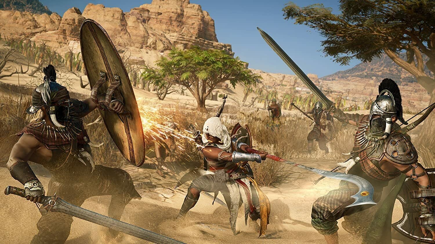 Assassins Creed Origins PS4 PS5 Ubisoft Battle Fighting - New!