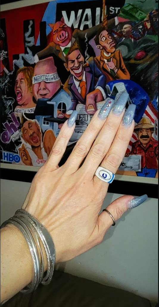 Alef Bet by Paula Ring Evil Eye Sterling Silver (8)