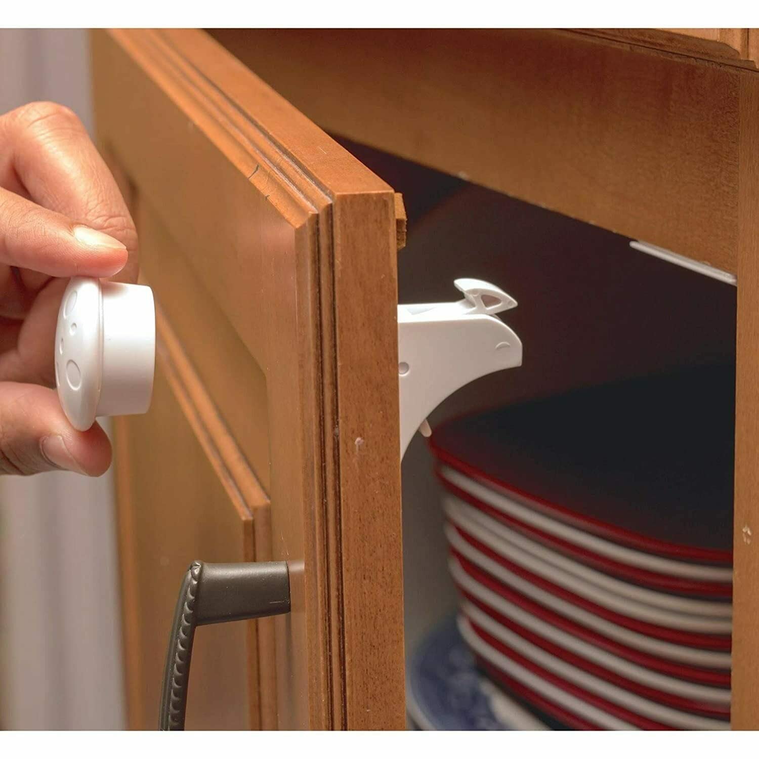 ItsyKidsyCare Baby Proofing Magnetic Cabinet Locks for Child Safety for Cabinets and Drawers No Tools or Screws Needed, 6 Locks, 2 Keys and 4 Bonus 3M Adhesives