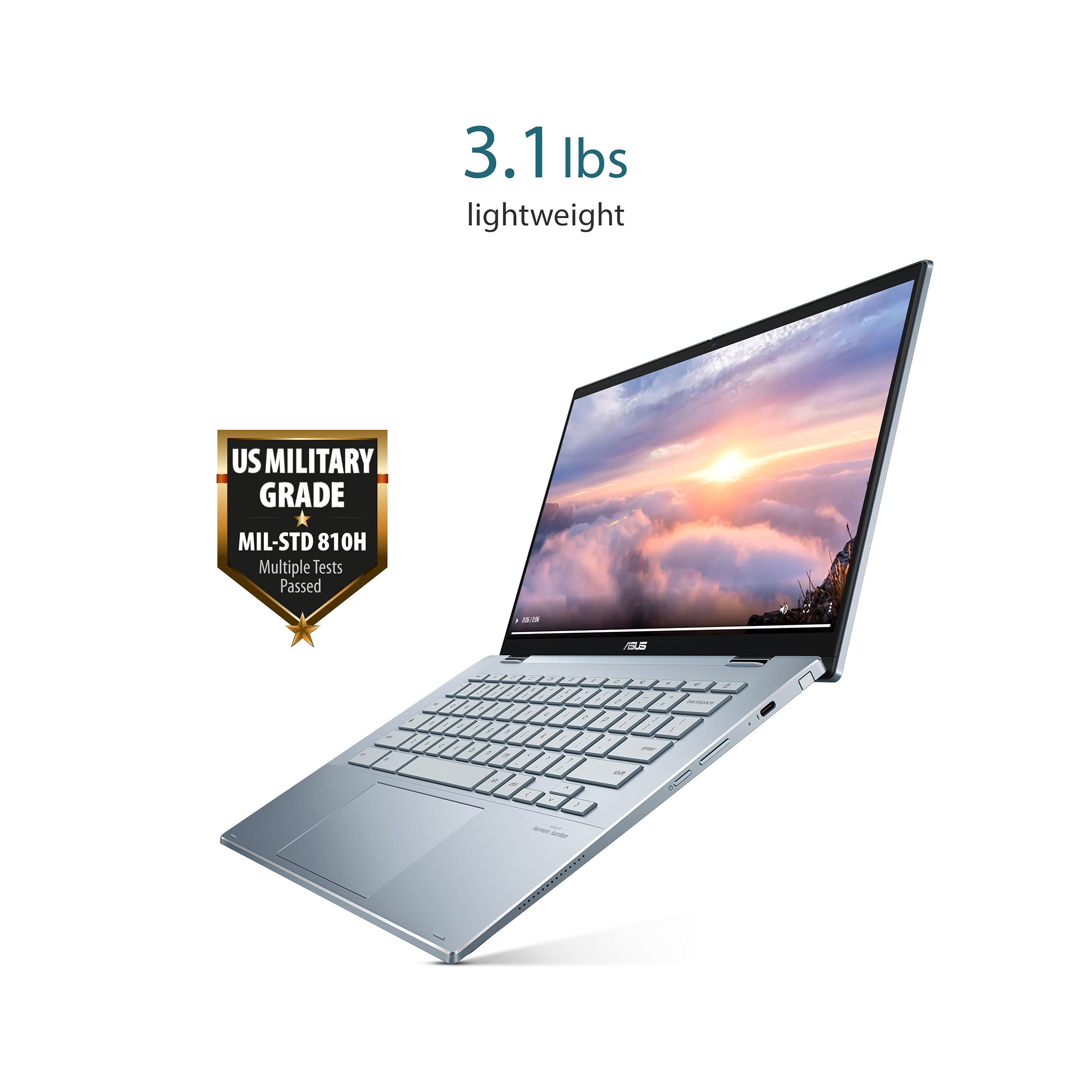 ASUS Chromebook Flip CX5, 14" Touchscreen FHD Display, Intel Core i7-1160G7 Processor, 512GB PCIe SSD, 16GB RAM, USI Stylus, Wi-Fi 6, Aluminum, CX5400FMA-DN762T-S (Renewed)
