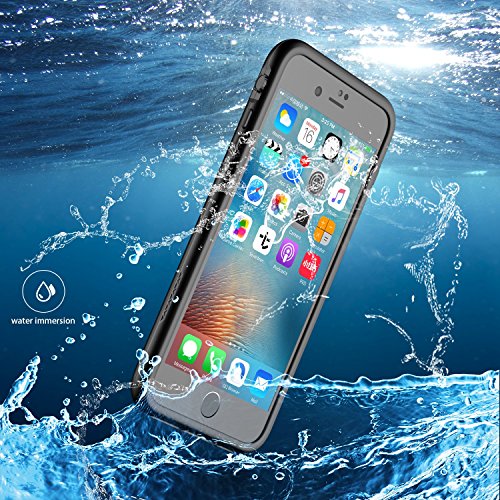 LOVE BEIDI iPhone 8 Plus & 7 Plus Waterproof Case - Underwater Snowproof Dirtproof Shockproof Cover Black/Gray