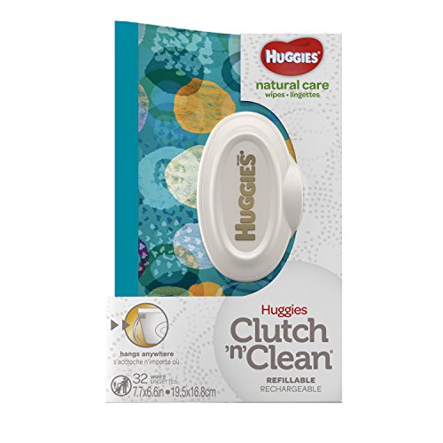 Huggies Natural Care Fragrance Free Baby Wipes, 6 Clutches, 32 Wipes per Clutch