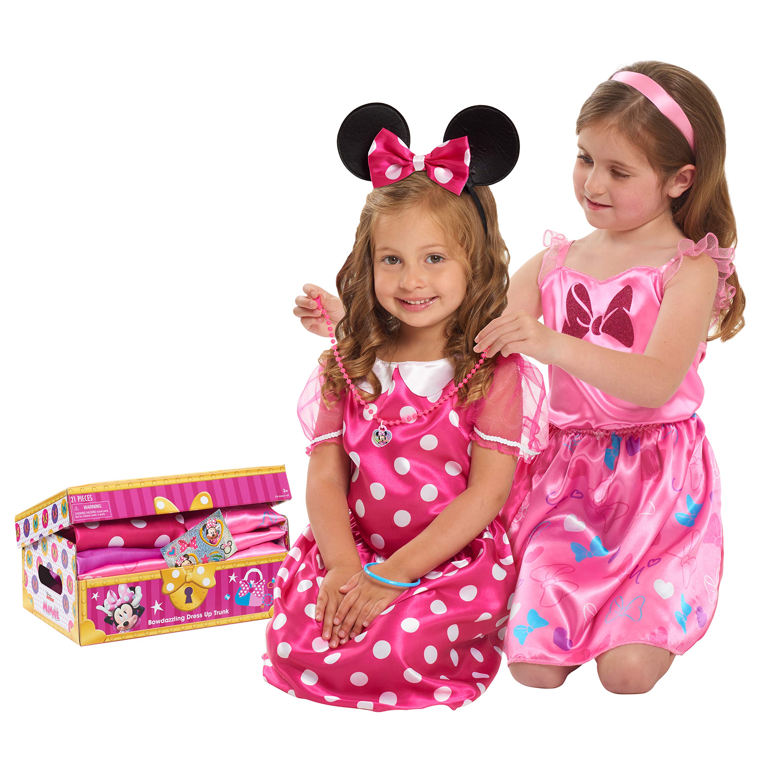 Disney Junior Minnie Mouse Bowdazzling Dress Up Trunk Set, Officially Licensed Kids Toys for Ages 3 Up by Just Play