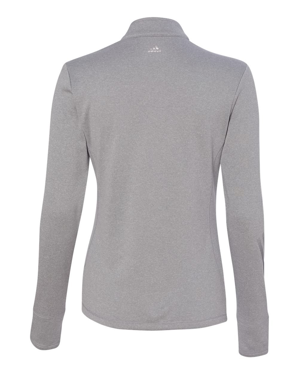 adidas Women's Brushed 1/4 Zip Jacket, Mid Grey Heather/Black, Medium