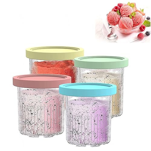 Creami Deluxe Pints, for Ninja Creami Cups,24 OZ Creami Pint Reusable,Leaf-Proof for NC500 NC501 Series Ice Cream Maker