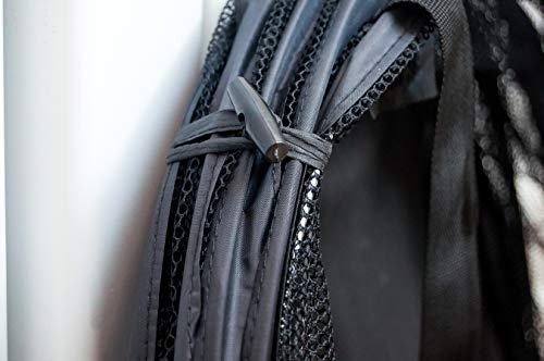 Camco Pop Collapsible Mesh Hamper Basket with Handles-Easy to Store and Clean, Perfect for Travel, Dorms, and More, Minimizes Moisture Caused Laundry Odors-Black (51977)