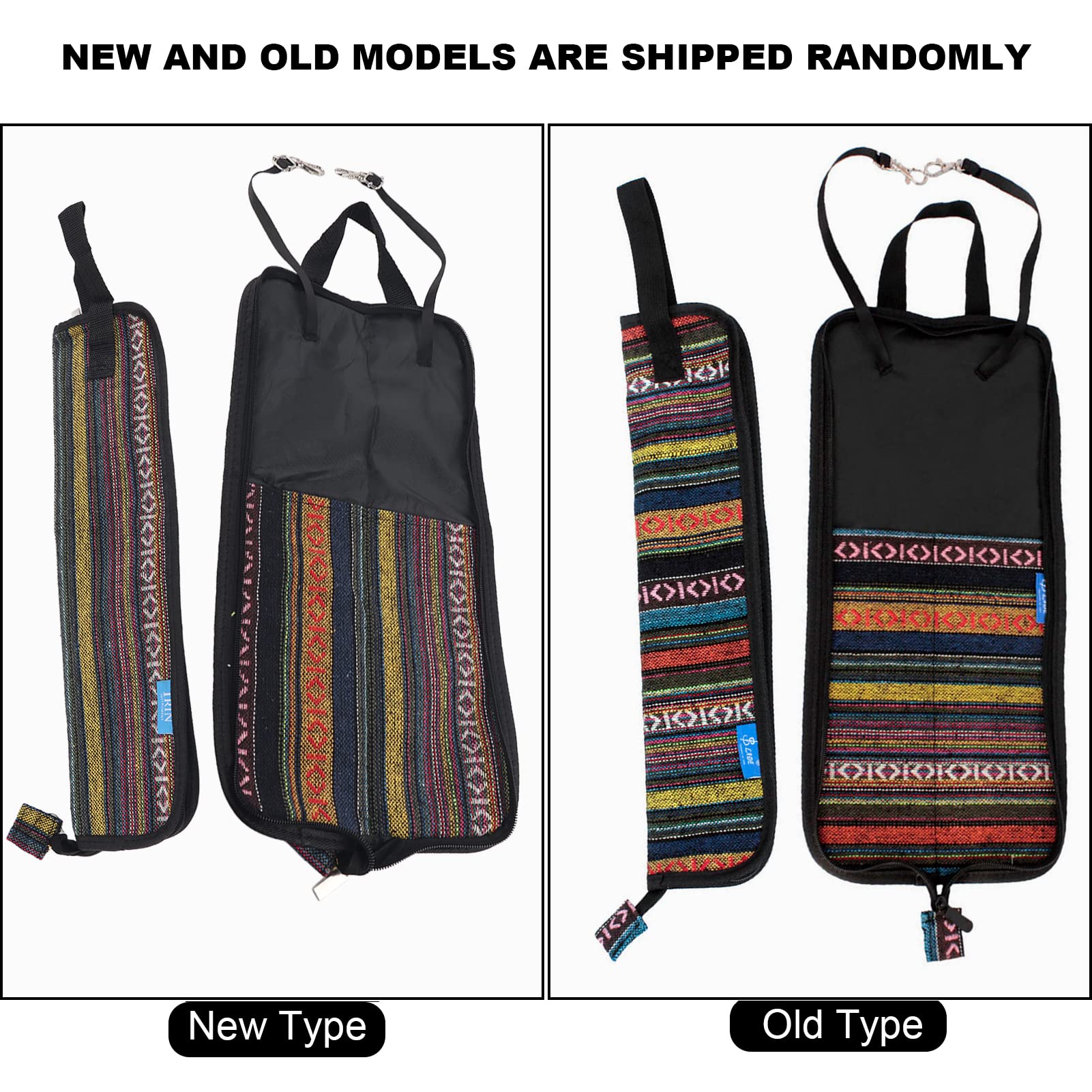 Drum Stick Bag, Portable Drumstick Case Hanging Bag Drumstick Bag with Handle for Drum Set Mallet and Percussion Sticks