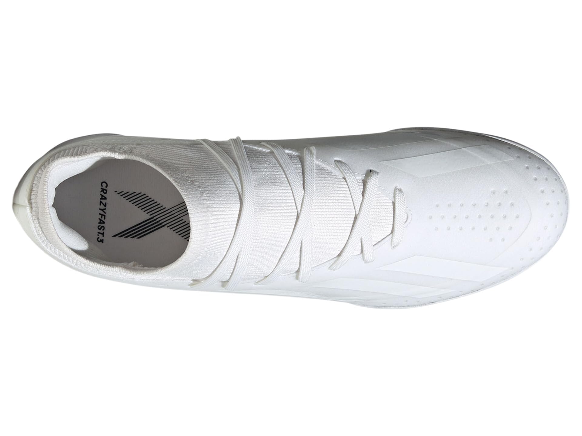 adidas Unisex X Crazyfast.3 Indoor Sneaker, White/White/White, 10.5 US Men