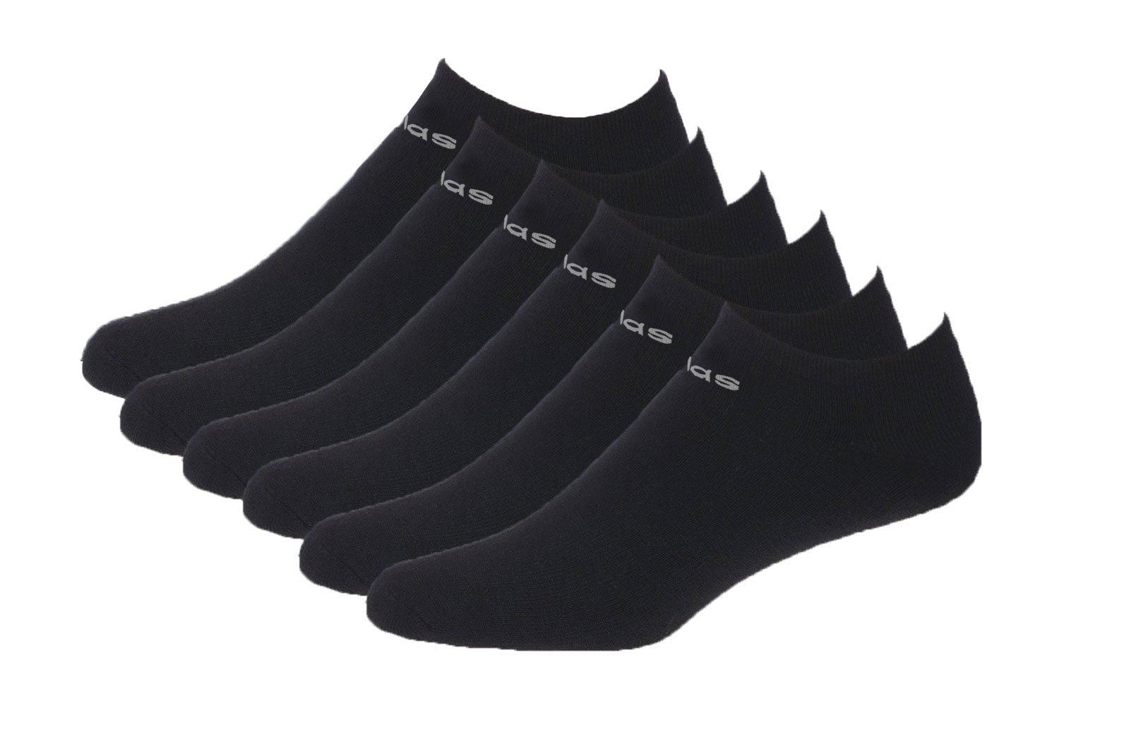 Adidas Women's Superlite No Show Socks (Pack of 6) (5-10, Solid Black)