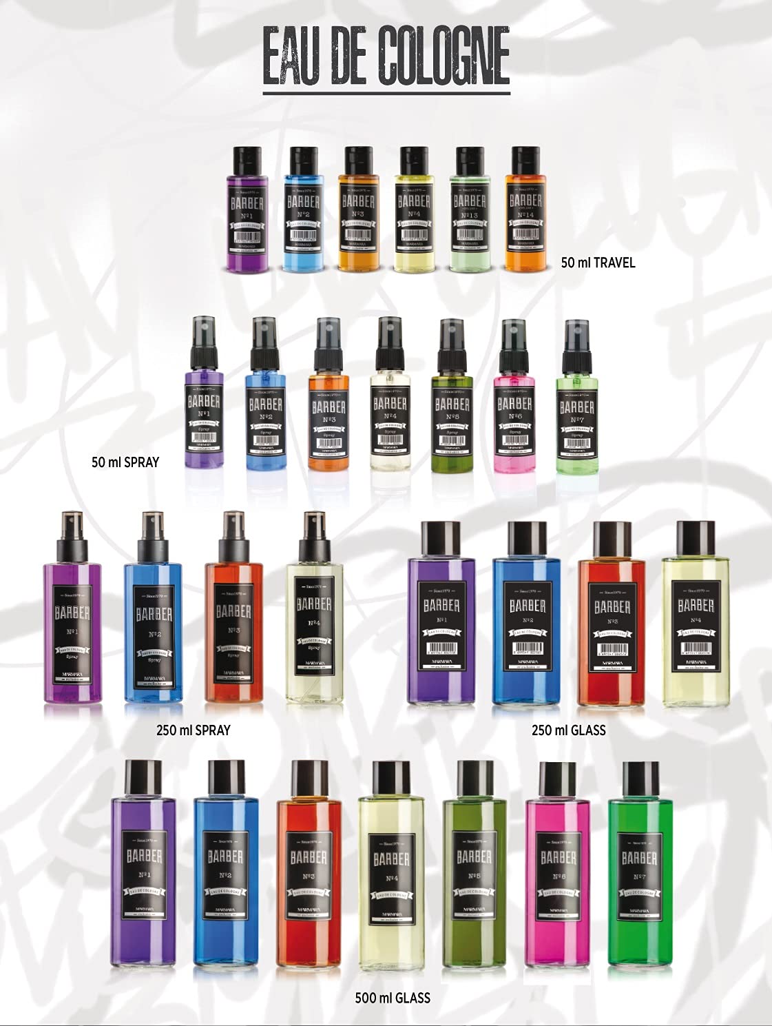 Marmara Barber Cologne - Best Choice of Modern Barbers and Traditional Shaving Fans Spray Bottle 8.5 fl oz. (250 ml, No1)