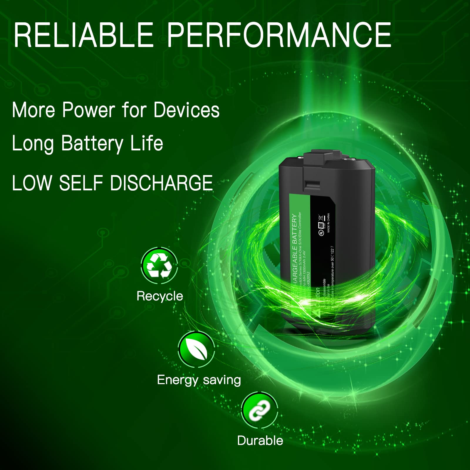 Jelava 4 x 1300mAh Xbox Controller Battery Packs, Compatible with Xbox Series X/Xbox Series S/Xbox One/Xbox One S/X/Elite Controller, Rechargeable Battery kit with 4-Slot Station & Type-C Cable