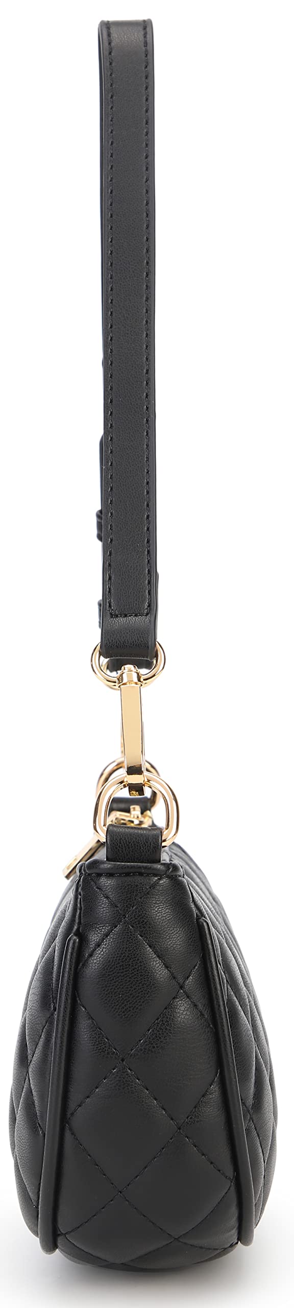 lola mae Classic Clutch Shoulder Purse Underarm small Handbag for Women Simple Chain Strap Crossbody Bag with Zipper Closure (Black- Quilted 720)