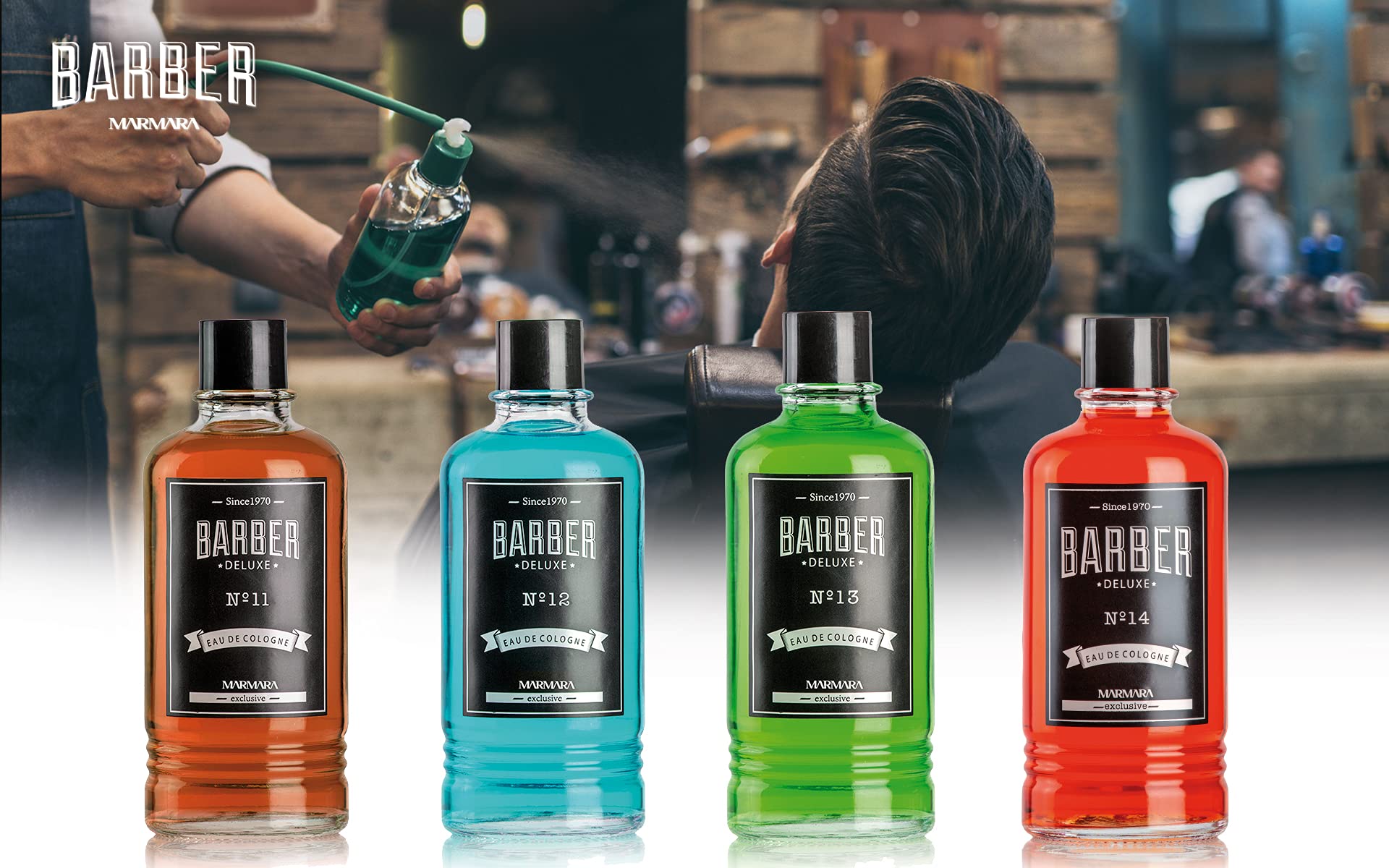 Marmara Barber Cologne - Best Choice of Modern Barbers and Traditional Shaving Fans Glass Bottle (500 ml, No3)