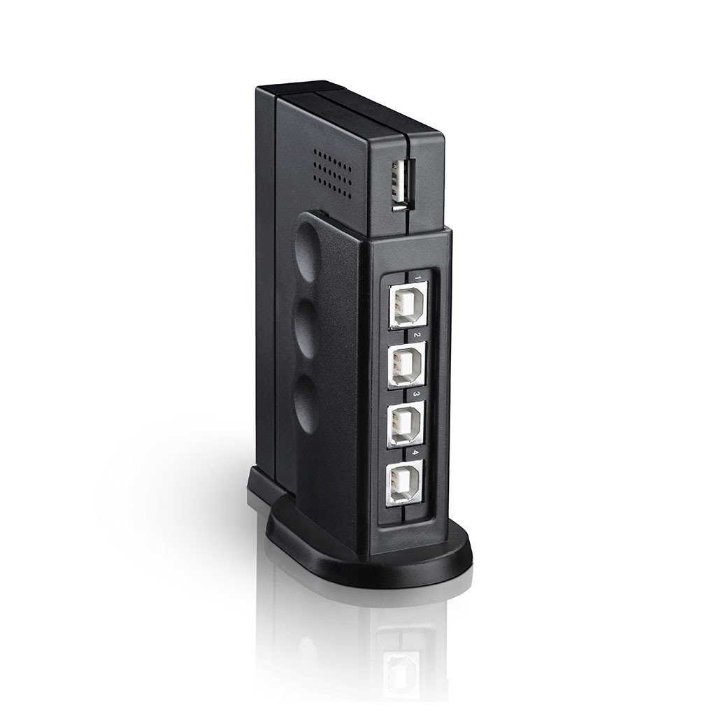 Tek Republic TUS-400 USB Sharing Switch - 4 Port Manual Switch One USB Device/Hub Between Four Computers