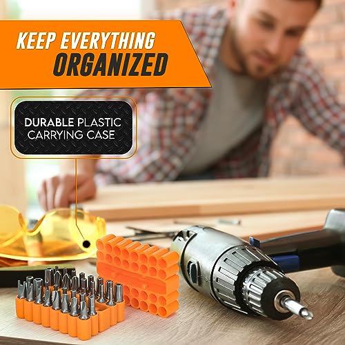 AMERICAN MUTT TOOLS 33pc Security Bit Set β Includes Security Torx, Metric and SAE Hex, Torq, Spanner Bit Set and Triwing β Security Torx Bit Set, Tamper Proof Torx Bit Set, Security Screwdriver Set