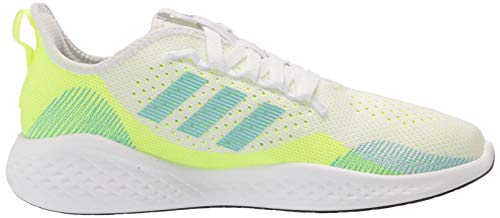 adidas Women's Fluidflow 2.0 Running Shoes, White/Hazy Sky/Yellow, 6.5