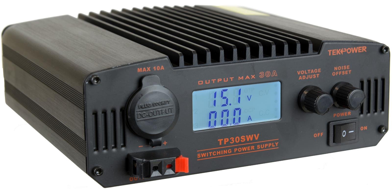 TekPower TP30SWV 30 Amp DC 13.8V Digital Switching Power Supply with Noise Offset