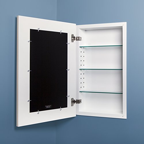 Fox Hollow Furnishings 14x24 Recessed Concealed Medicine Cabinet (White)