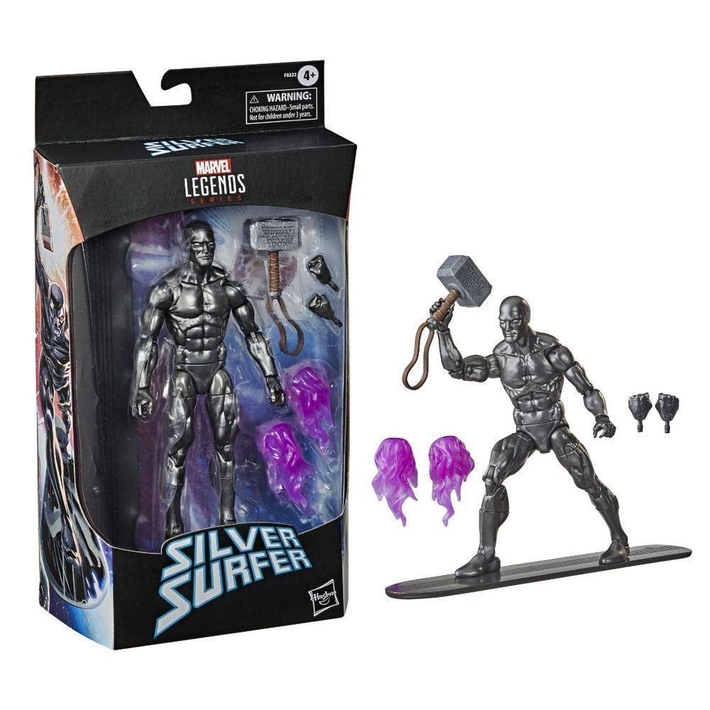 Hasbro Marvel Legends Series Avengers 15-cm Collectible Action Figure Toy Silver Surfer with 6 Accessories