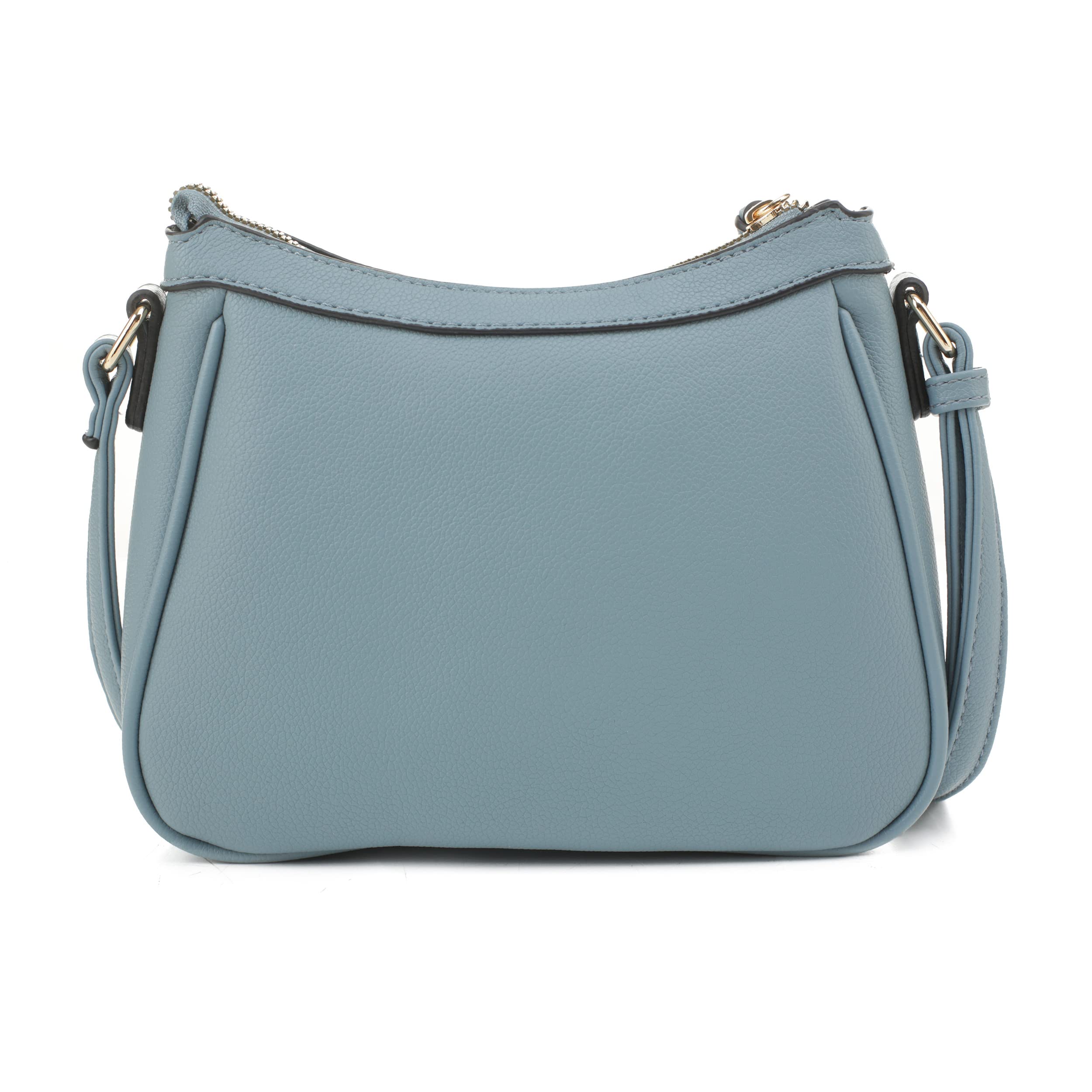 Emperia Elva Small Whipstitch Vegan Leather Crossbody Bags Shoulder Bag Purse Handbags for Women Blue