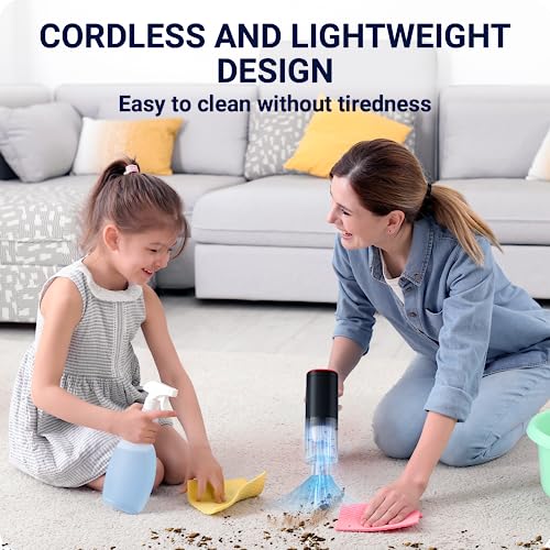 CSCL Handheld Car Vacuum Cleaner High Power Cordless, 120W Portable Wireless Car Vacuum Cleaner Rechargeable with Strong Suction & Air Duster, Mini Hand held Vacuum Cleaner for Car Home