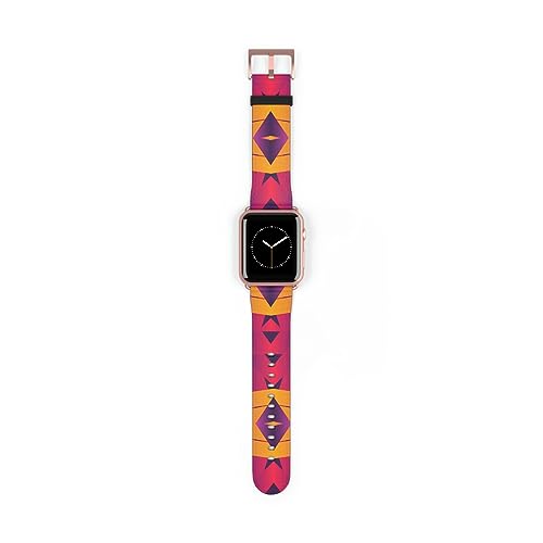 Creative Vibes2 Boho Colorful Smart Watch Band Compatible with Smart Watch Series 1, 2, 3, 4, 5, 6, 7, & SE - High-Quality Leather Watch Bands for Smart Watches (38-41 mm, Gold Matte)