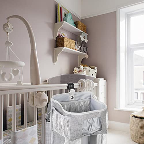 Hanging Diaper Organizer | Diaper Holder for Crib Car Nursery Organizer | Hanging Nursery Diaper Stacker Organizers for Cribs, Baby Essentials