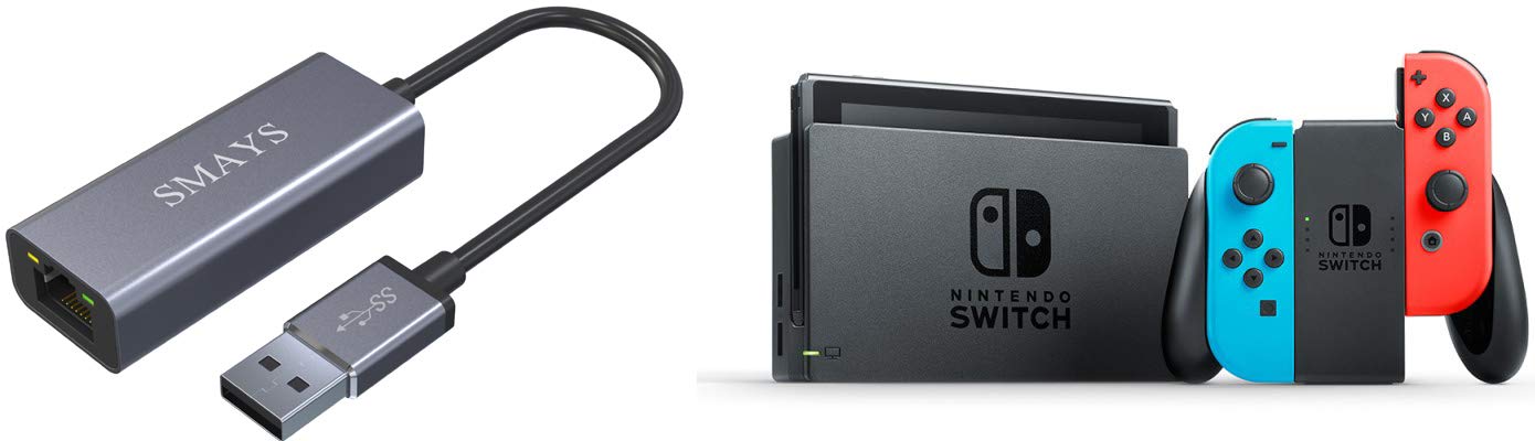 Ethernet USB LAN Adapter fits Nintendo Switch