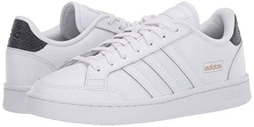adidas Women's Grand Court SE Tennis Shoe, White/White/Grey, 7.5