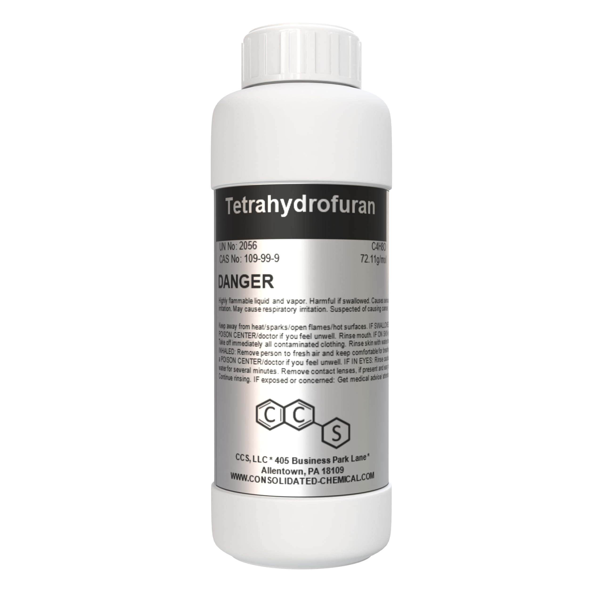 Tetrahydrofuran (THF) High Purity Solvent - 500mL (16 Fl Oz)