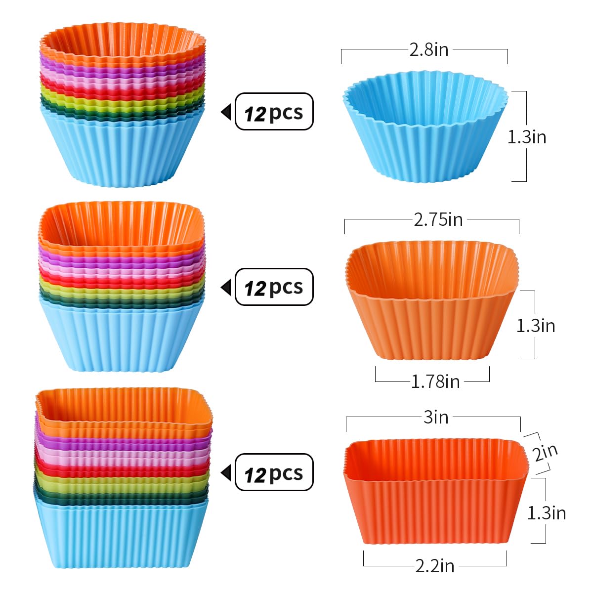 Silicone Lunch Box Dividers, 46 Pcs Bento Bundle Lunch Box Kit for Kids Lunch Accessories, BPA Free, Dishwasher Safe