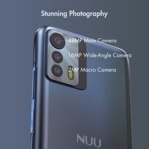 NUU B20 5G | Unlocked Android Smartphone | 6.5” FHD+ Display | 90Hz Refresh Rate | 48MP Triple Camera | 128GB + 8GB RAM | 5000mAh Battery | 18W Fast Charge | Android 12 | Stardust Blue…