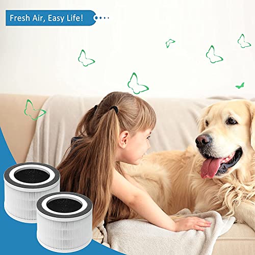 Replacement Filter Compatible with Mooka Allo Air Purifier and Afloia Fillo/Halo Air Purifier, 3-in-1 H13 True HEPA Filtration